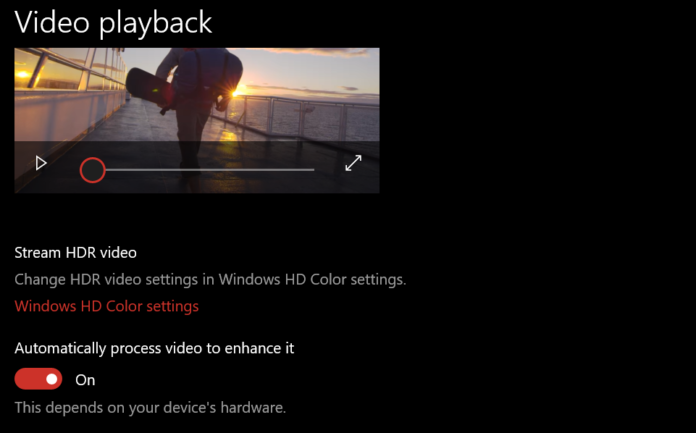 The Main Video Playback Settings in Windows 10 – Tech4Fresher